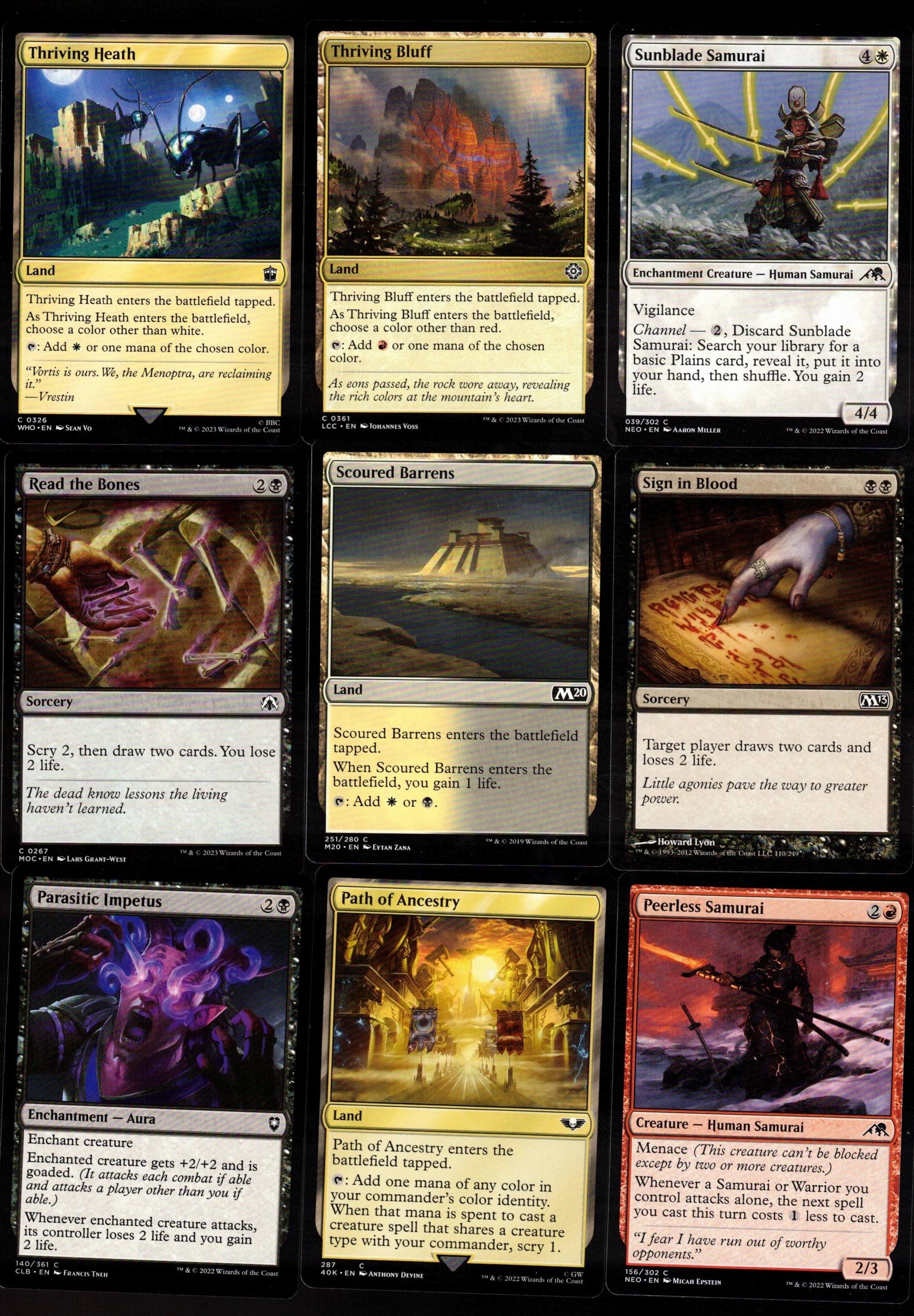 Slash of the Samurai-100 Card Magic the Gathering Commander Deck-rare ...