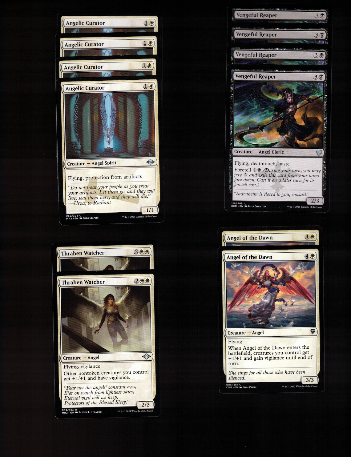 Deadly Angels-deathtouch-60 Card Magic the Gathering Deck-mtg-rares ...