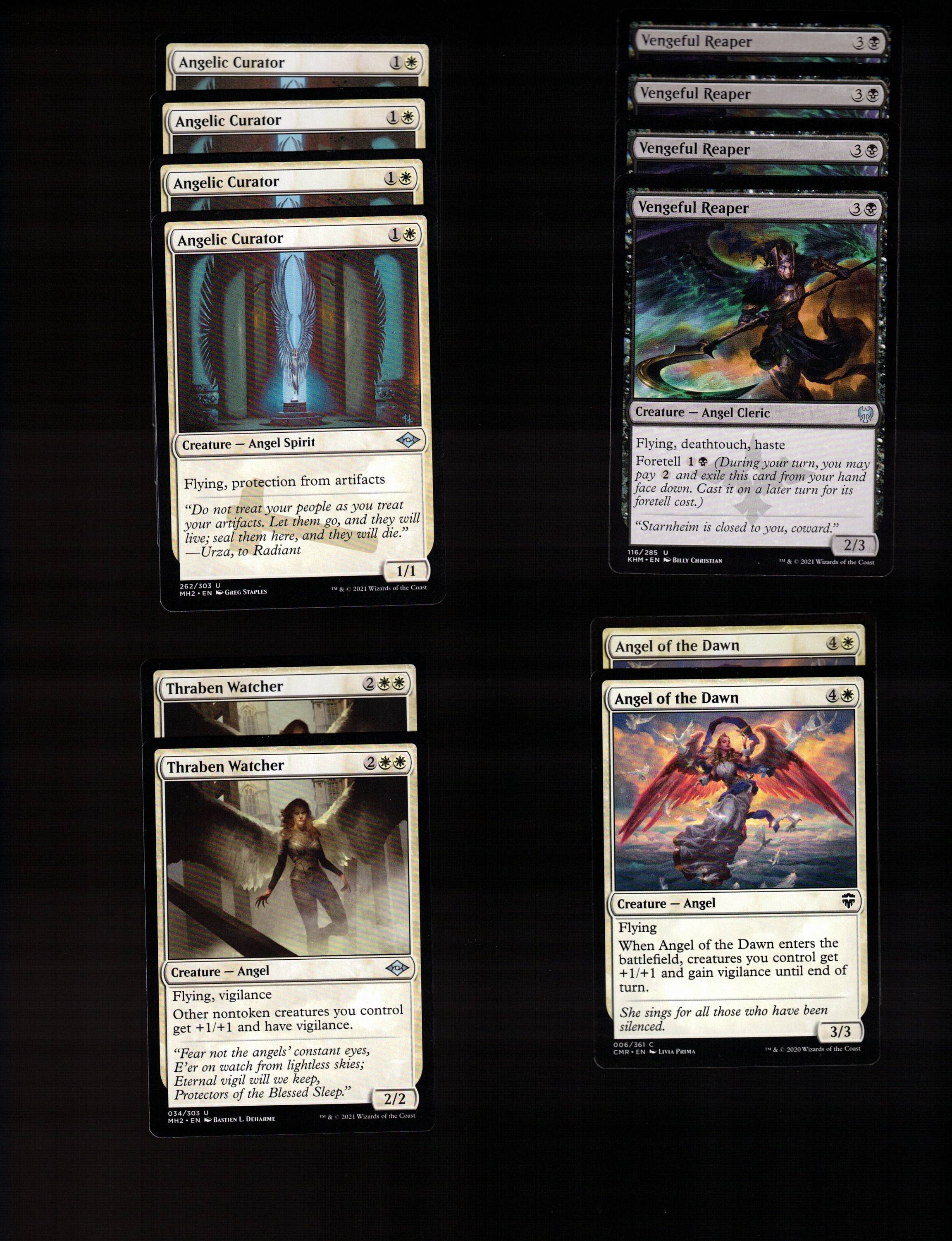 Deadly Angels-deathtouch-60 Card Magic the Gathering Deck-mtg-rares ...