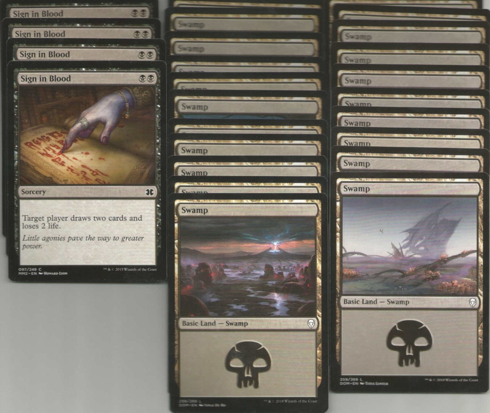 Black Vampire Deck Custom Mtg Magic The Gathering Deck Etsy