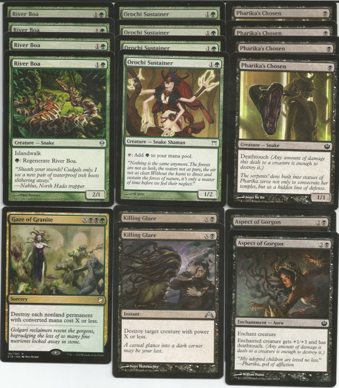 Gorgon Deathtouch Deck - Golgari MTG Magic the Gathering Foil ...