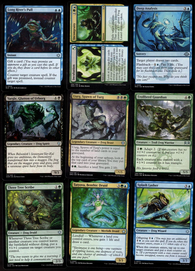 FROGS!-100 Card Magic the Gathering Commander Deck-deathtouch-rare ...