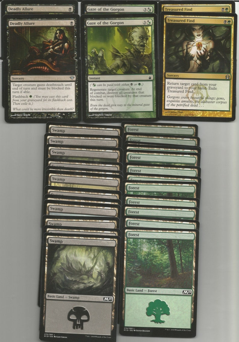 Gorgon Deathtouch Deck - Golgari MTG Magic the Gathering Foil ...