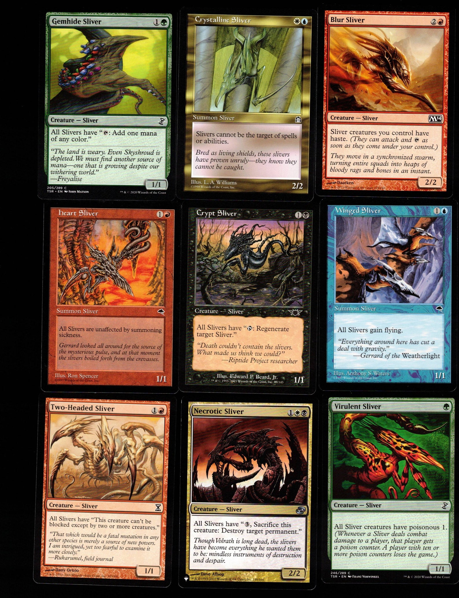 ULTIMATE SLIVERS-100 Card Magic the Gathering Commander Deck-rares ...