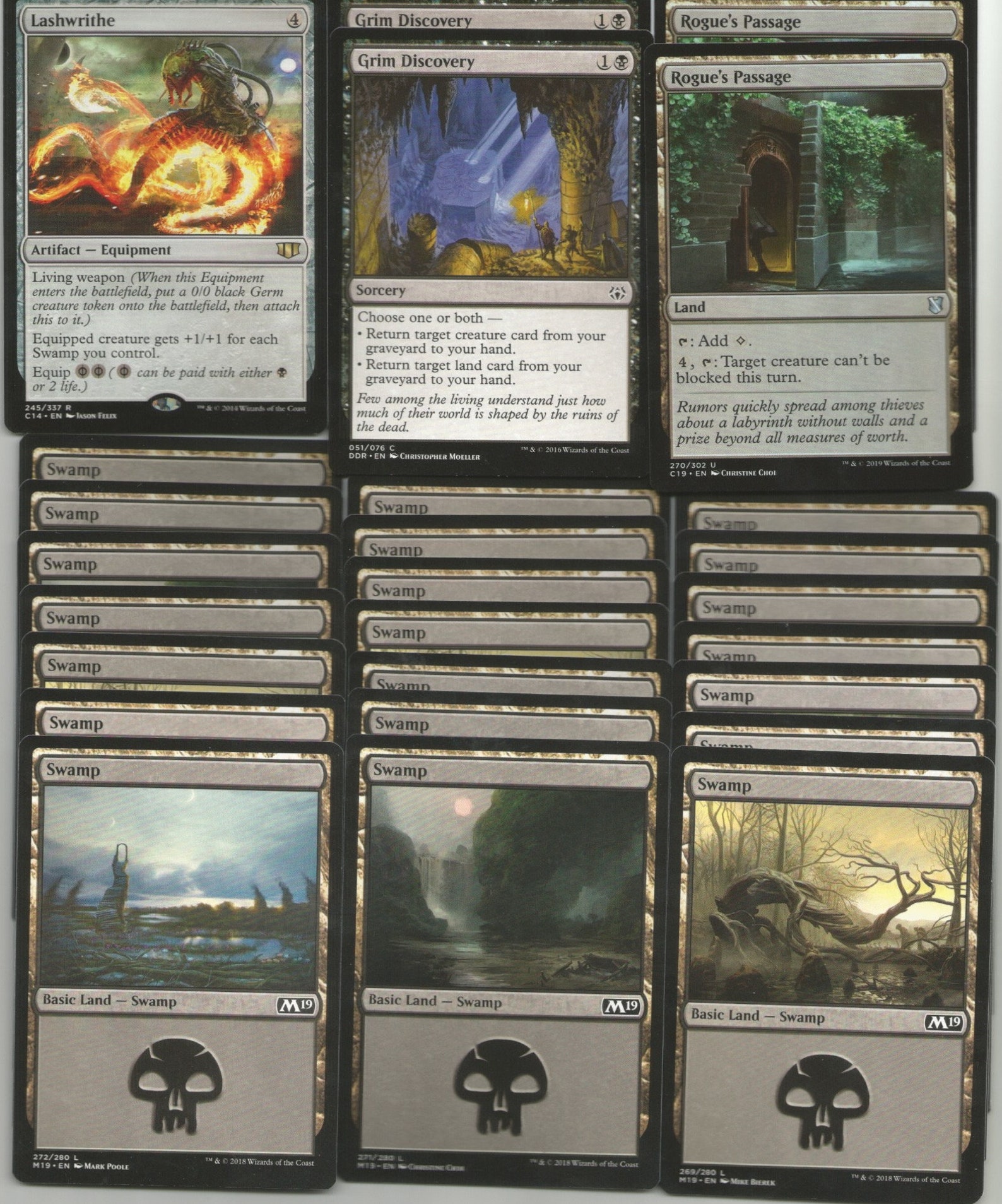 60 Card Deck - DEMONS Tribal - Black - Rares - Ready to Play - Magic ...