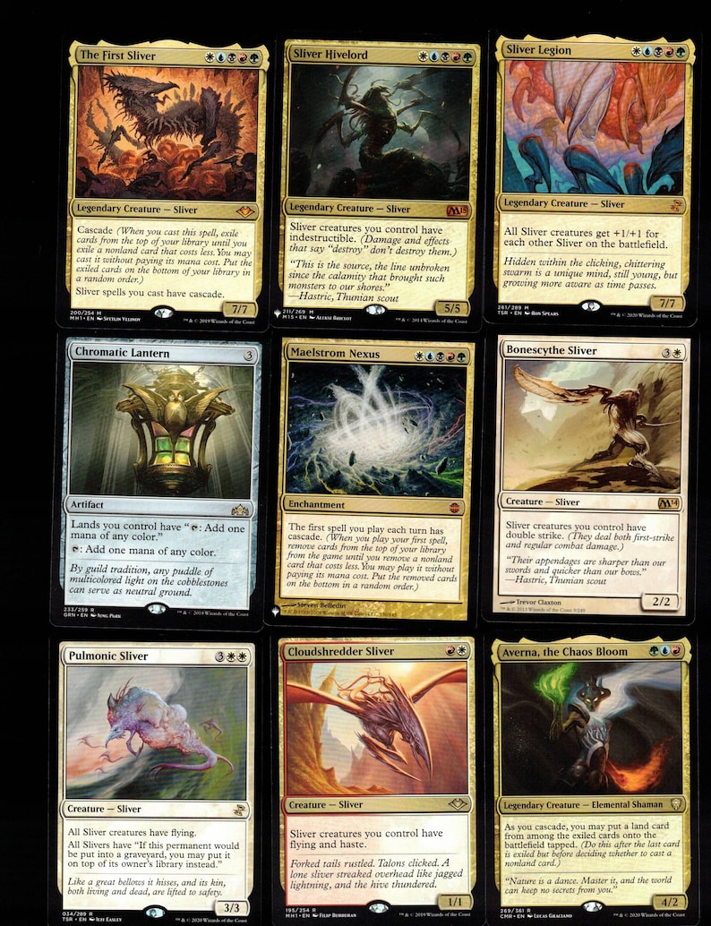 ULTIMATE SLIVERS-100 Card Magic the Gathering Commander Deck-rares ...