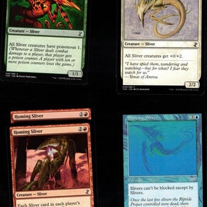 5 Color Slivers!-60 Card Magic the Gathering Deck-mtg-rares-sliver ...