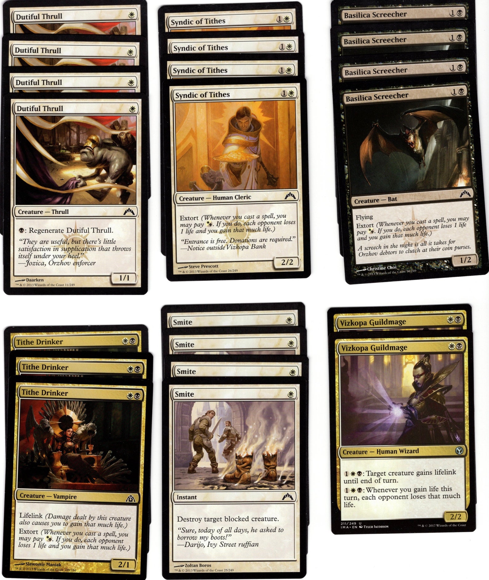 Extort Black White Pontif of Blight Custom 60 Card Magic | Etsy