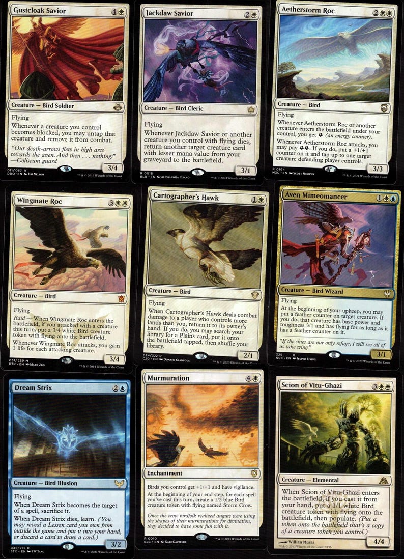 Chocobo & BIRDS!-100 Card Magic the Gathering Commander Deck-rare ...