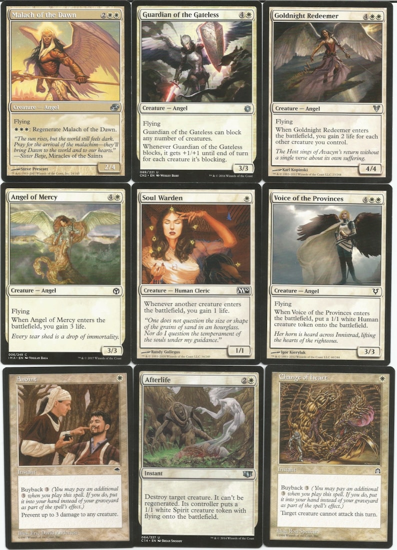 Commander-ANGEL DECK REYA Edh White-Artifact-100 Card Mtg | Etsy