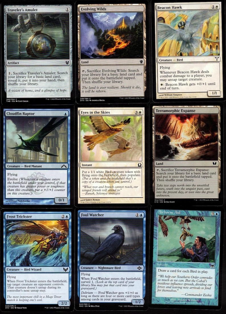 Chocobo & BIRDS!-100 Card Magic the Gathering Commander Deck-rare ...