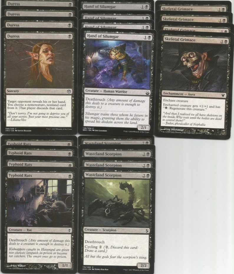 Black Deathtouch Deck Custom MTG Magic the Gathering Rares - Etsy