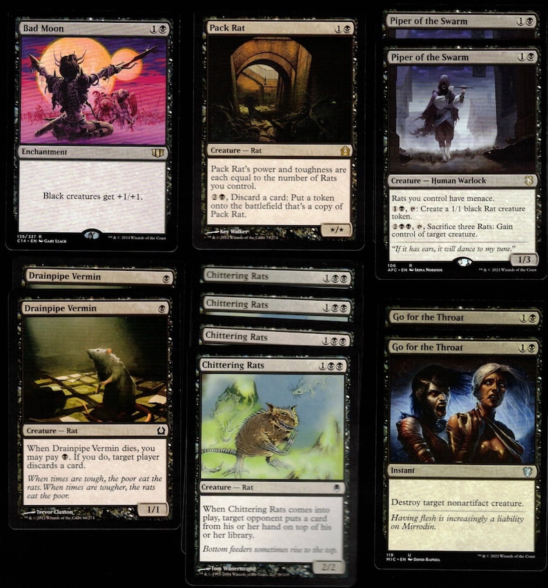 RAT ATTACK!-60 Card Deck-mtg-magic the Gathering-discard-ready to Play ...