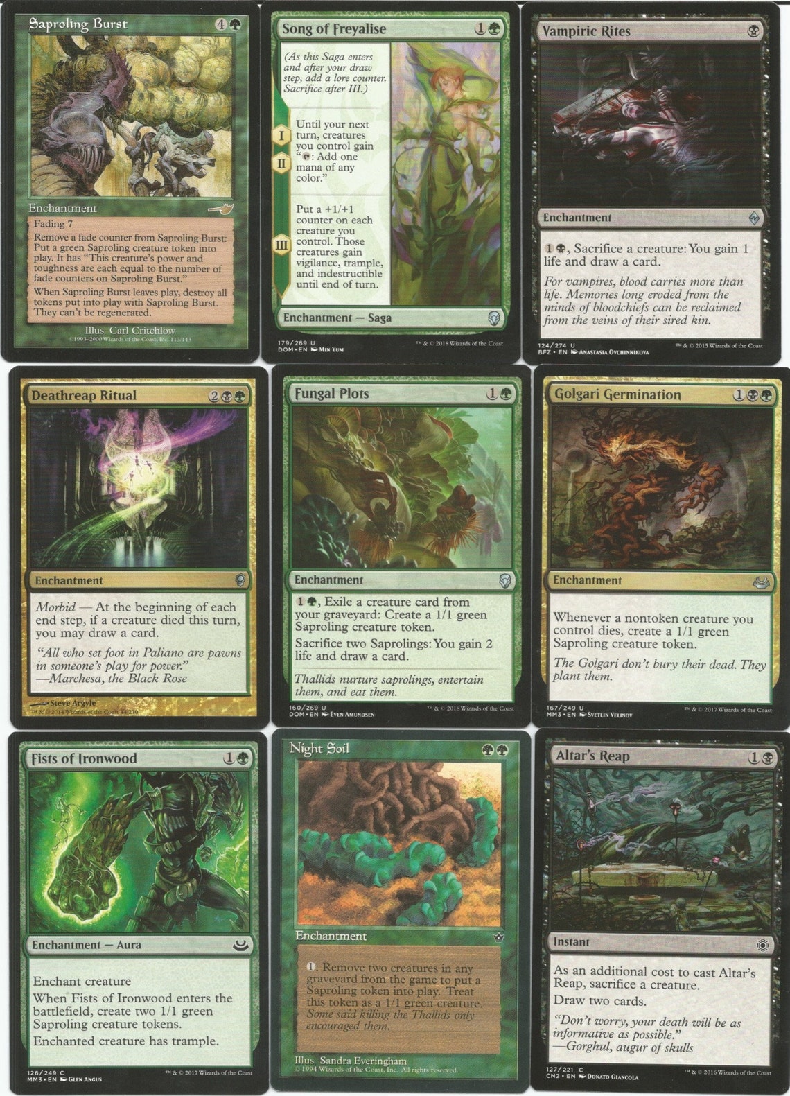 Commander Fungus Deck - Custom MTG Magic the Gathering Slimefoot EDH ...