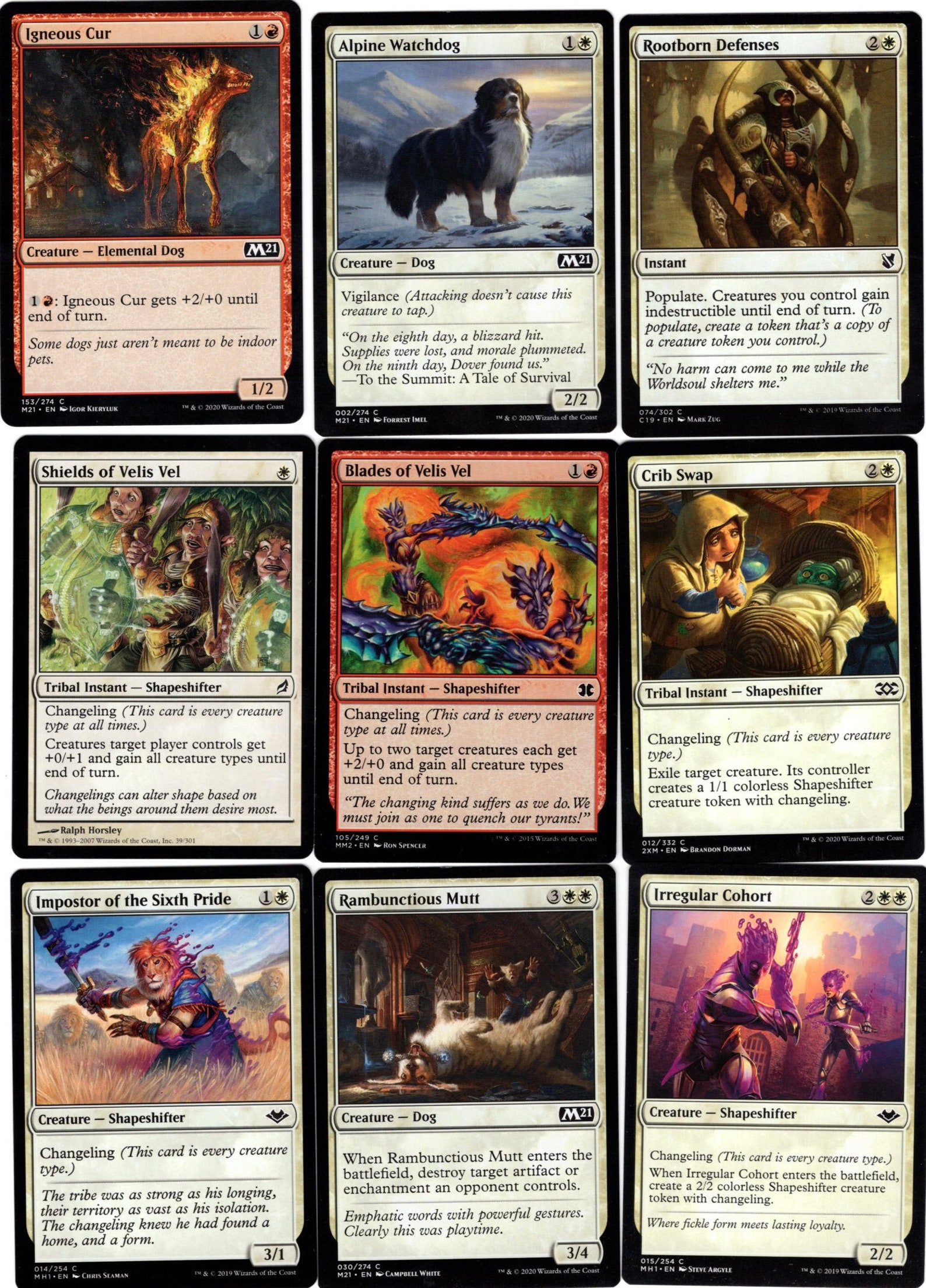 Dogs & Cats 100 Card Magic the Gathering Commander Deck-mythic-rare-rin ...