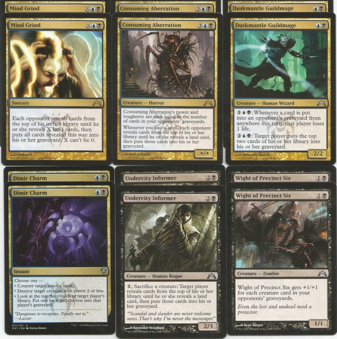 Blue Black Mill Deck - Mind Grind - MTG Magic the Gathering - 60 Cards ...