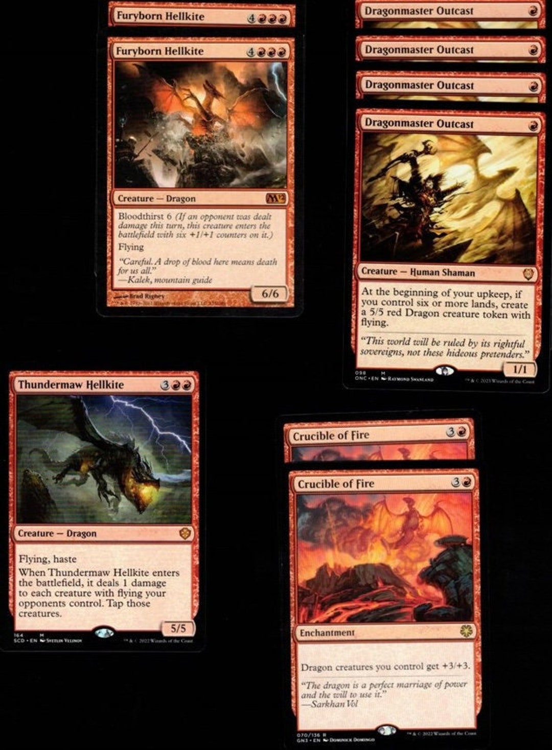 Dragon Fire!-60 Card Magic the Gathering Deck-mtg-rares-mythics-red ...