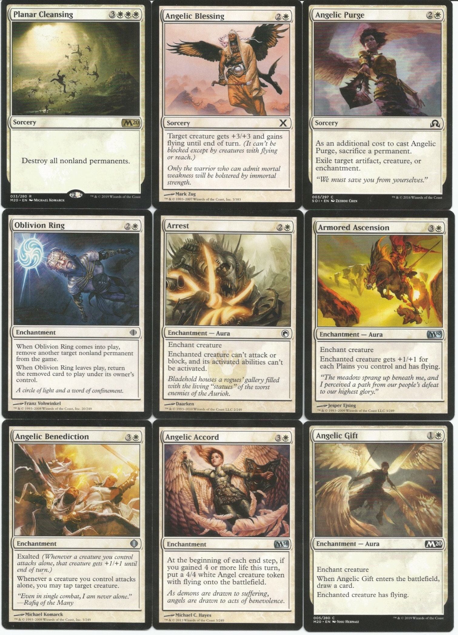 Commander Angel Deck Reya Edh White Artifact 100 Card Mtg Etsy