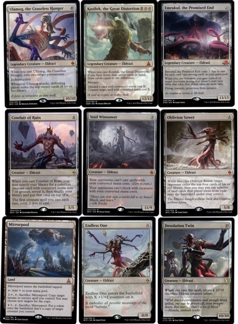 ULTIMATE ELDRAZI-100 Card Magic the Gathering Commander Deck-rares ...