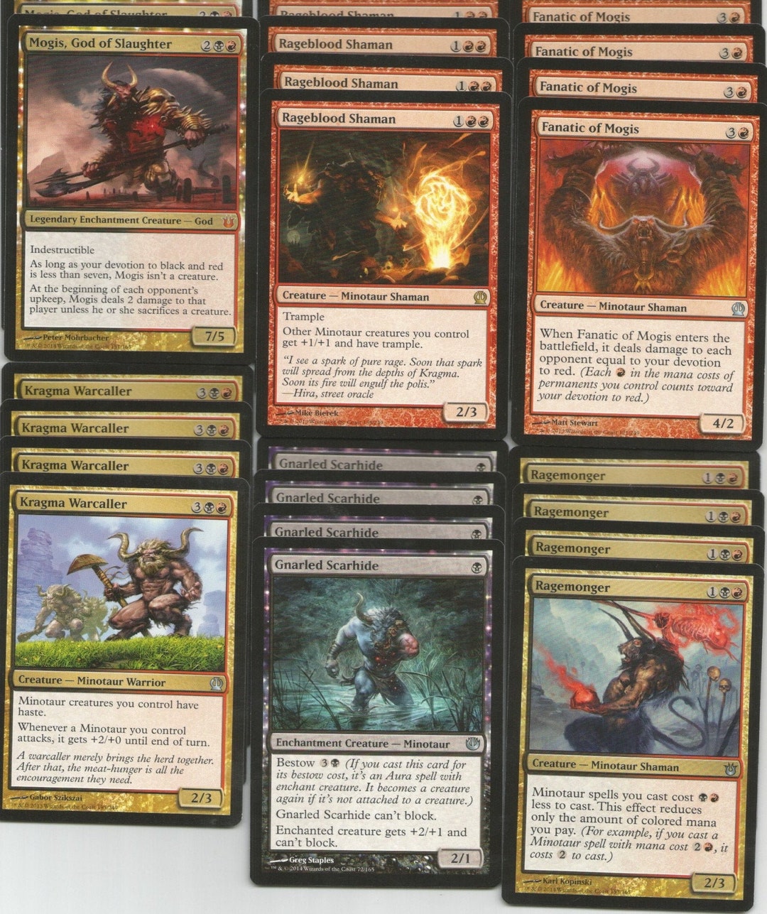 60 Card Deck - Minotaur- Ready to Play - Fun - Magic MTG Tribal Mogis ...