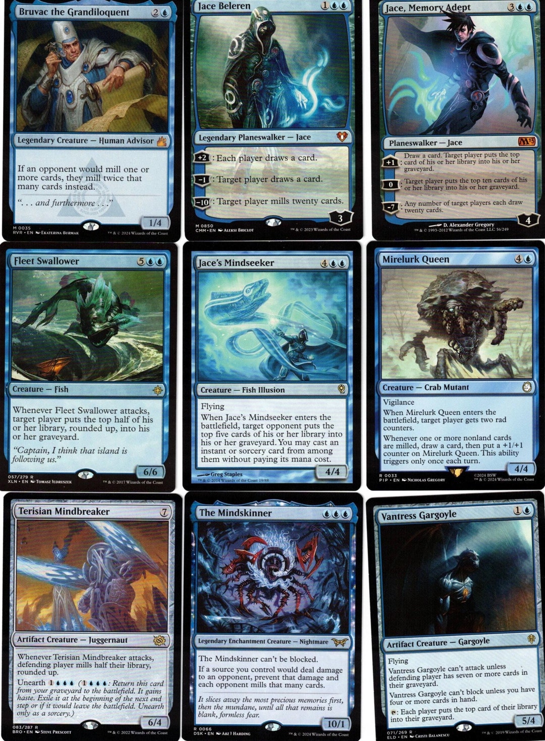 MILL!-100 Card Magic the Gathering Commander Deck-bruvac-jace-rare ...