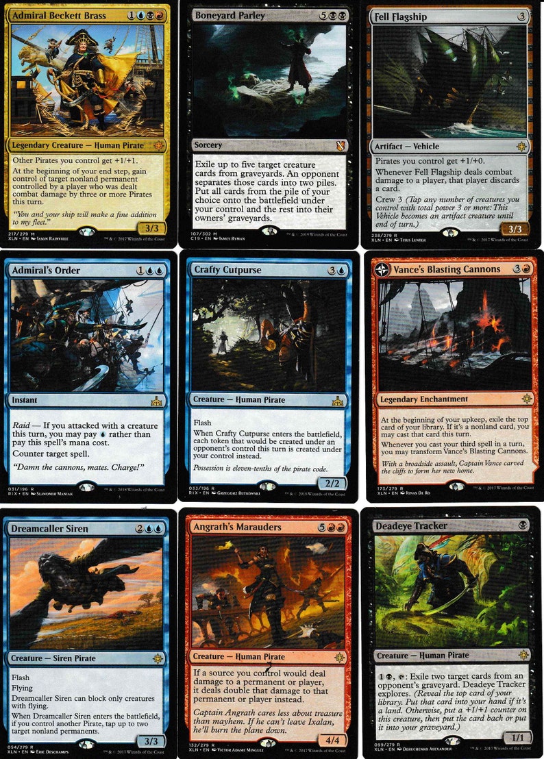 Pirates Admiral Beckett Brass EDH Custom Commander Deck Mtg | Etsy
