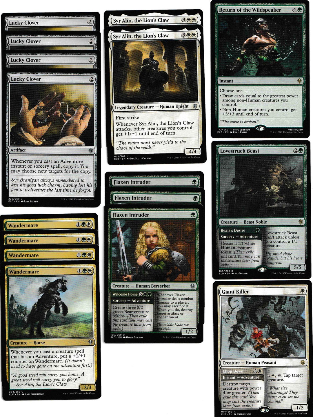 Magic the Gathering-rtp-60 Card Deck-mtg-rares-love Struck Beast-green ...