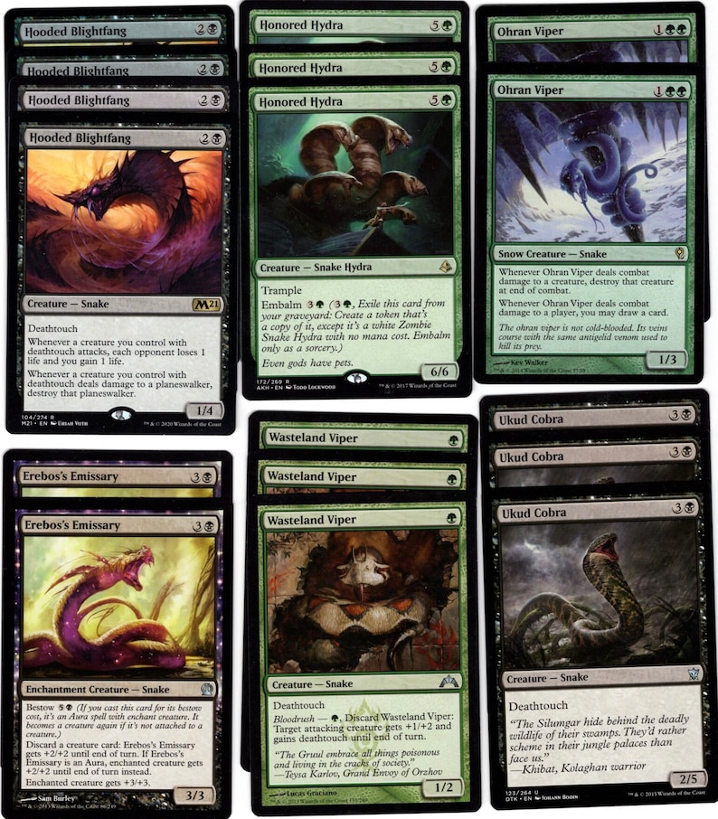SNAKE BITE-60 Card Deck-mtg-magic the Gathering-ready to - Etsy
