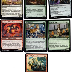 Dogs & Cats 100 Card Magic the Gathering Commander Deck-mythic-rare-rin ...