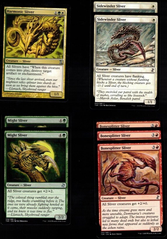 5 Color Slivers!-60 Card Magic the Gathering Deck-mtg-rares-sliver ...