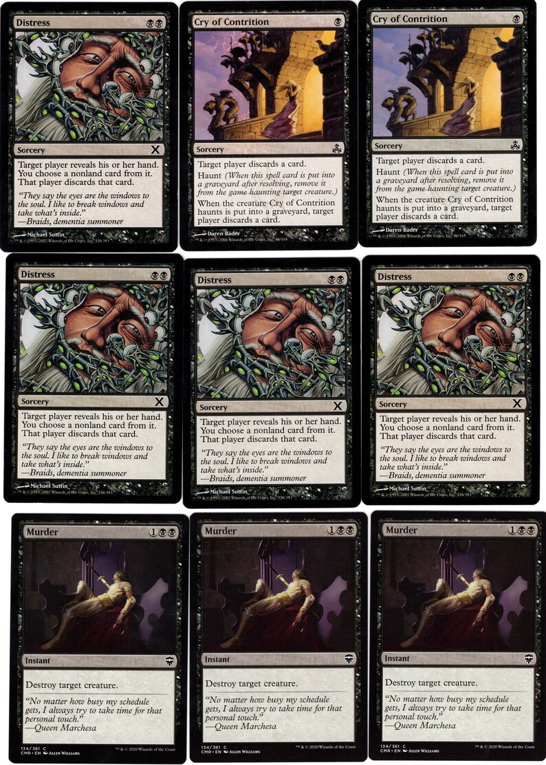 Discard Rack mono Black Deck Mind Shatter MTG Magic - Etsy