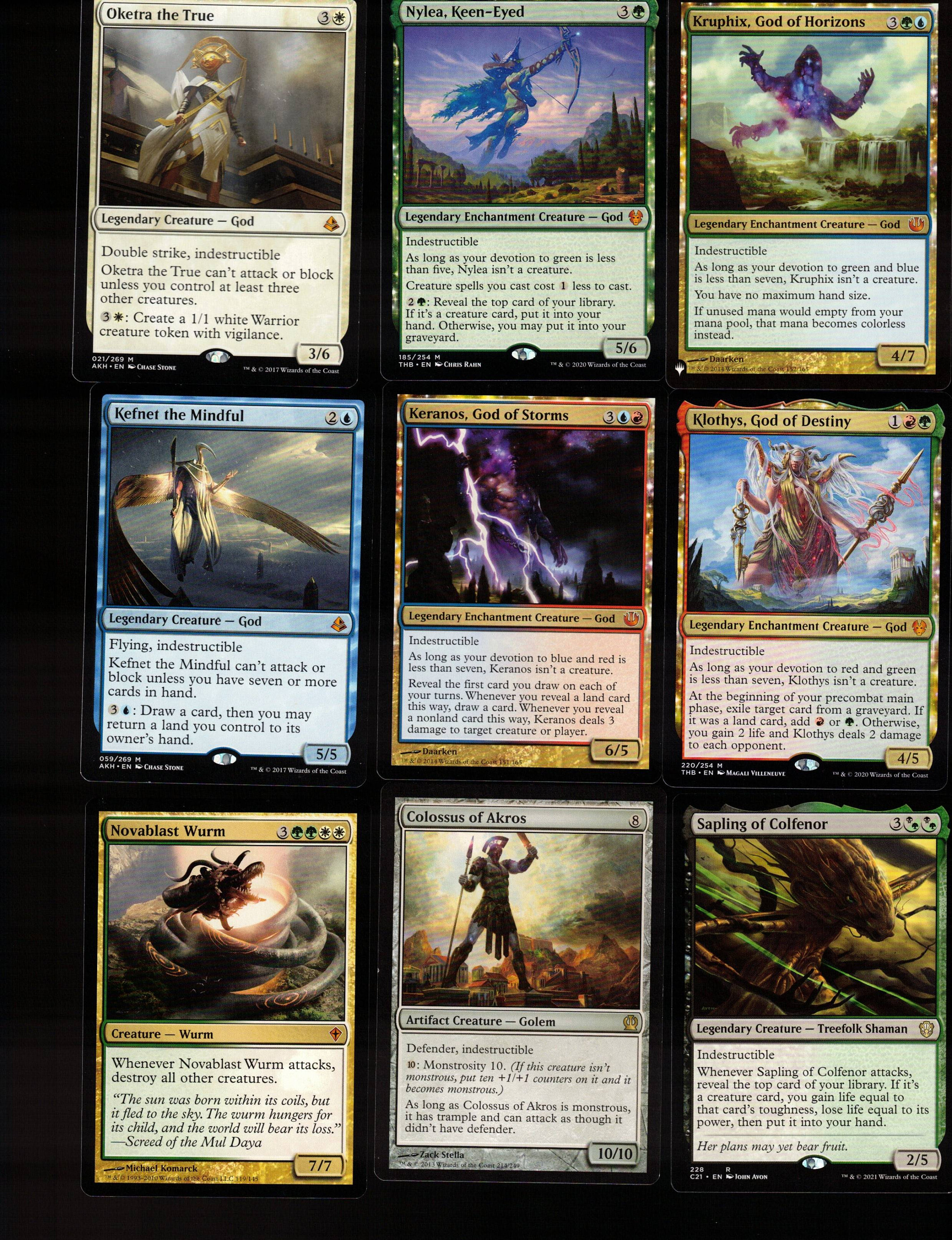 Indestructible GODS!-100 Card Magic the Gathering Commander Deck-rare ...