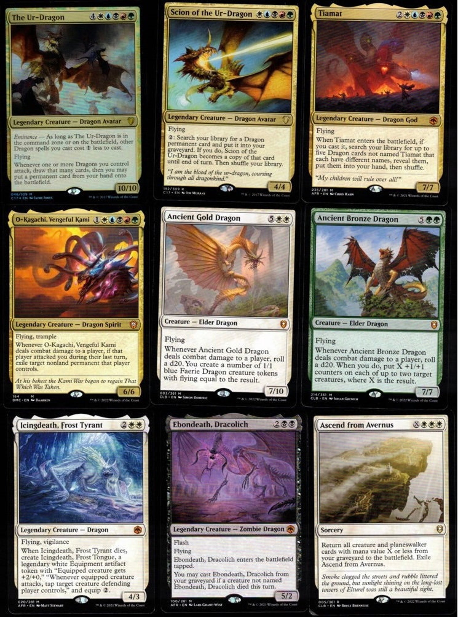 ULTIMATE DRAGON-100 Card Commander Deck-magic the Gathering-mtg-ur ...