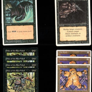 OLD SCHOOL Format Mono Black Deck-60 Card Deck-magic the Gathering-mtg ...
