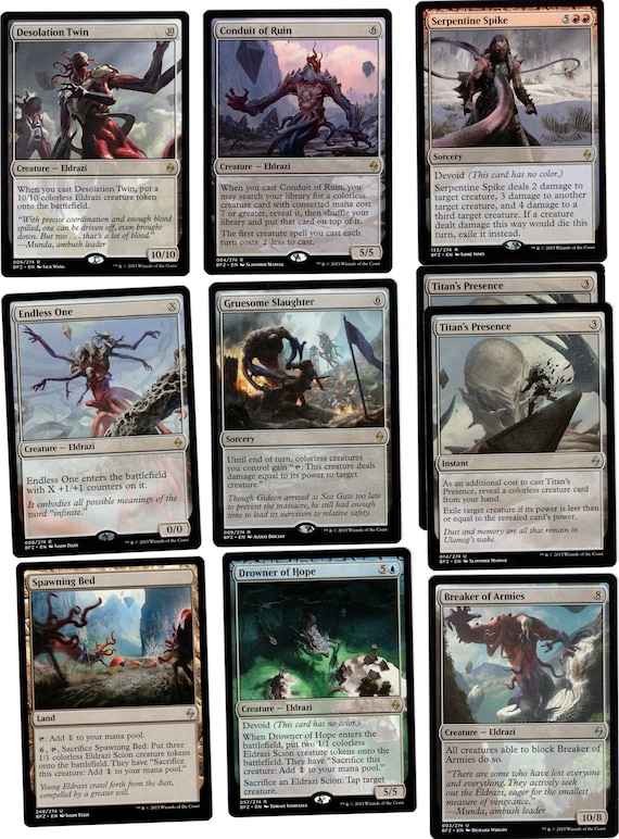 Red Blue Eldrazi 60 Card Deck Ready to Play Fun Magic MTG | Etsy