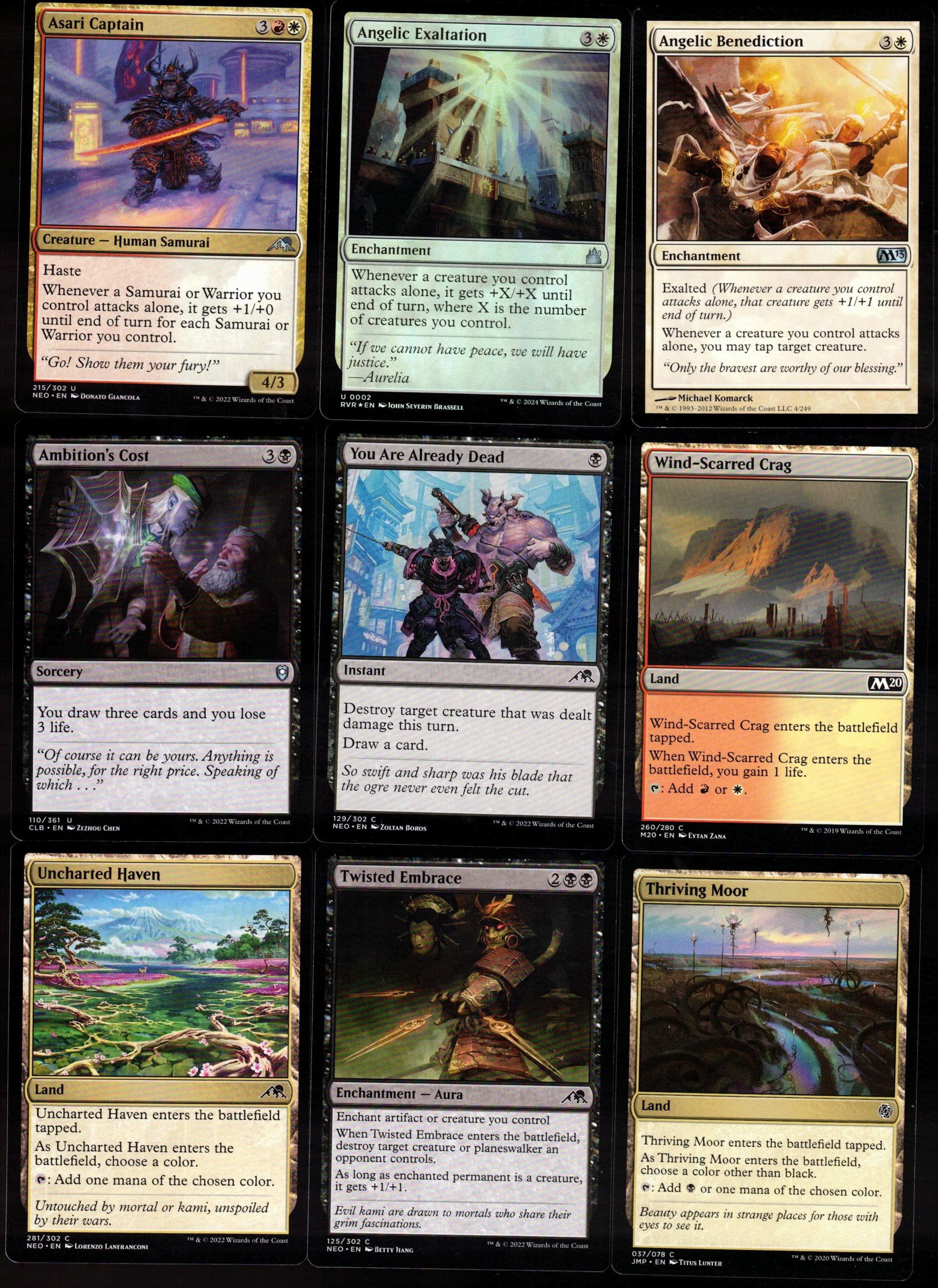Slash of the Samurai-100 Card Magic the Gathering Commander Deck-rare ...