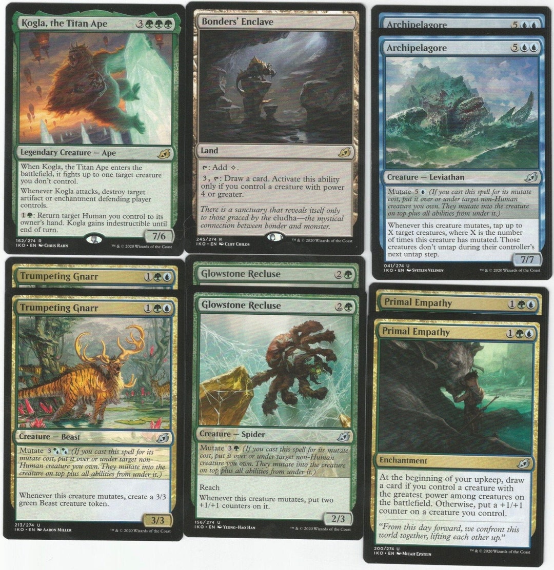 Ikoria Green/blue Mutate - 60 Card Ready to Play Deck - Fun - Magic MTG ...