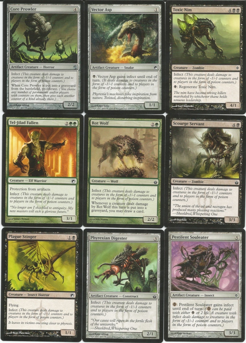 EDH Infect Deck Golgari MTG Magic the Gathering Commander - Etsy