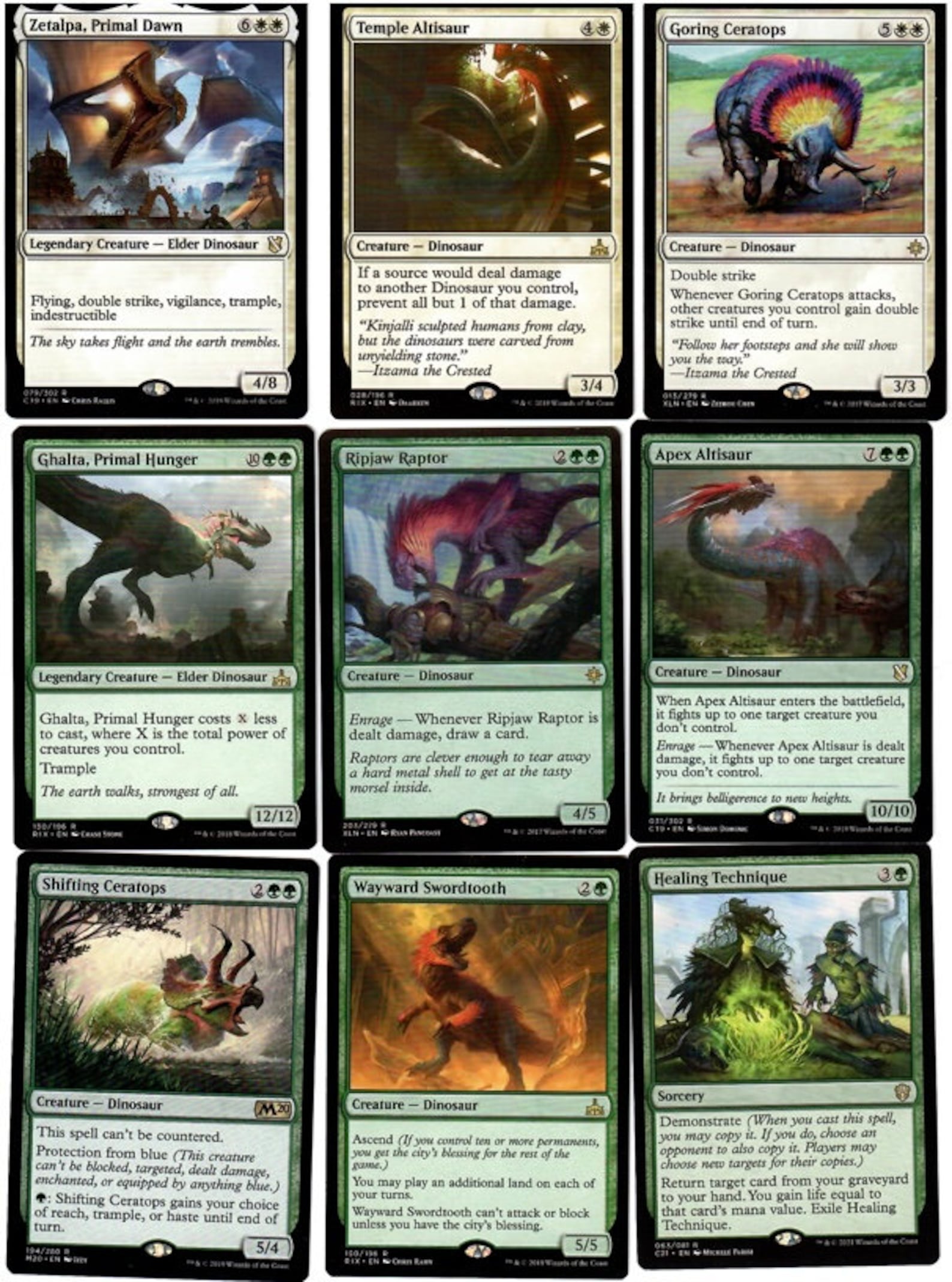 ULTIMATE DINOSAURS-100 Card Commander Deck-magic the Gathering-mtg ...