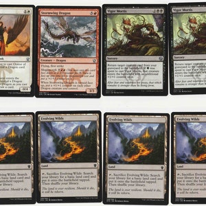 Five Color Dragon Deck - Custom MTG Magic the Gathering Many Rares ...