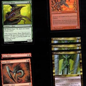 5 Color Slivers!-60 Card Magic the Gathering Deck-mtg-rares-sliver ...
