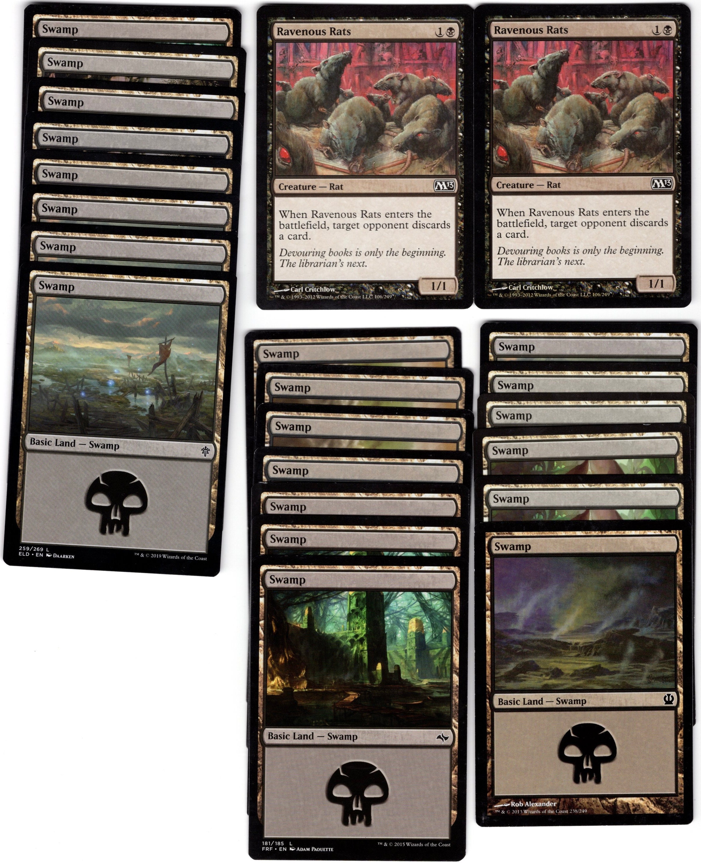 Discard Rack mono Black Deck Mind Shatter MTG Magic - Etsy