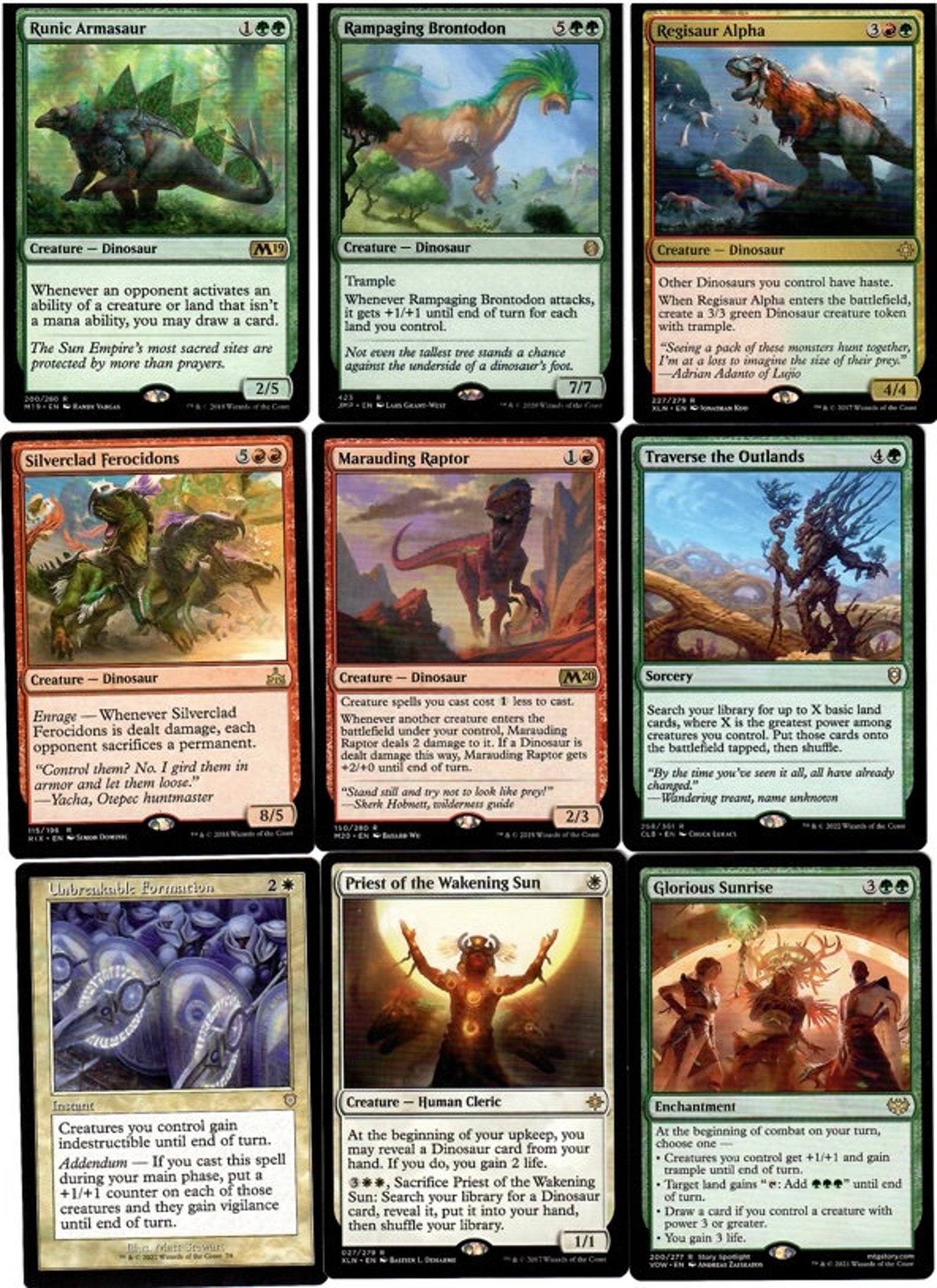 ULTIMATE DINOSAURS-100 Card Commander Deck-magic the Gathering-mtg ...