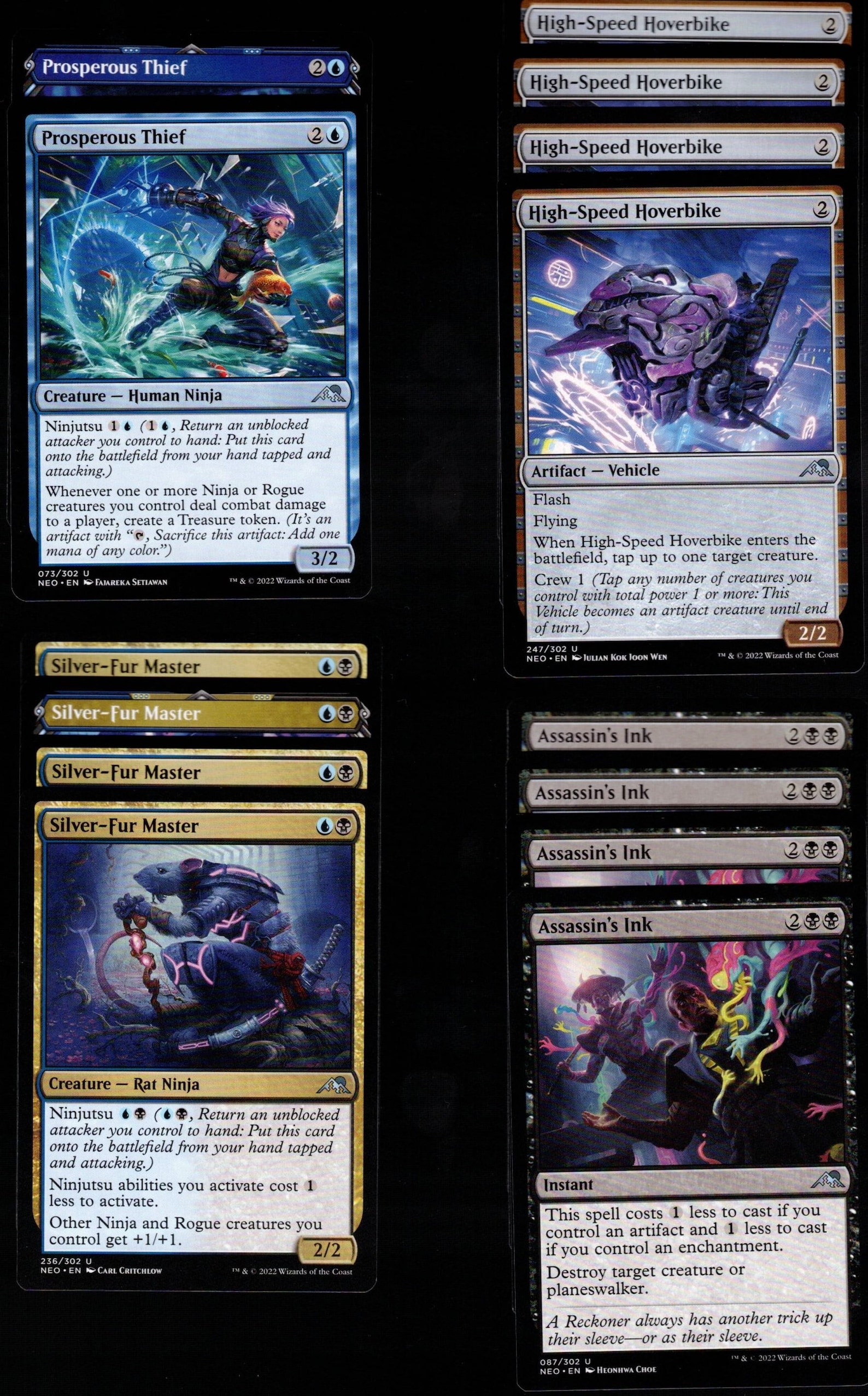 Ninjutsu Stealth 60 Card Mtg Magic The Gathering Deck Rares Ready To 4131