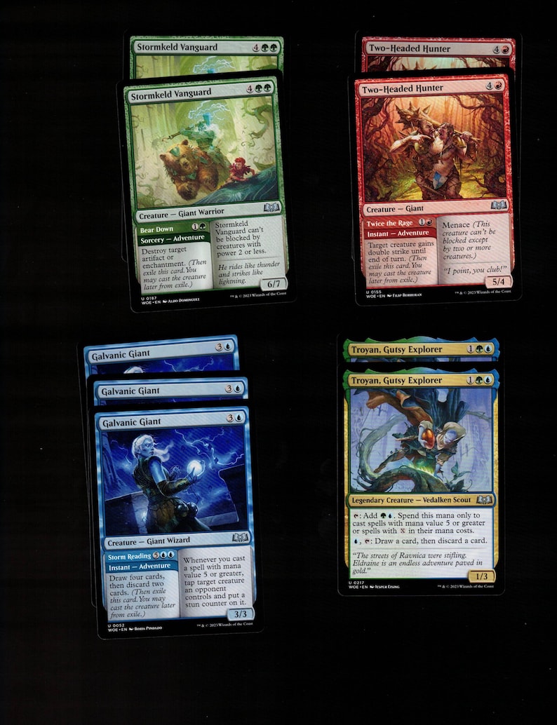 GIANTS!-60 Card Magic the Gathering Deck-mtg-rares-mythic-ready to Play ...