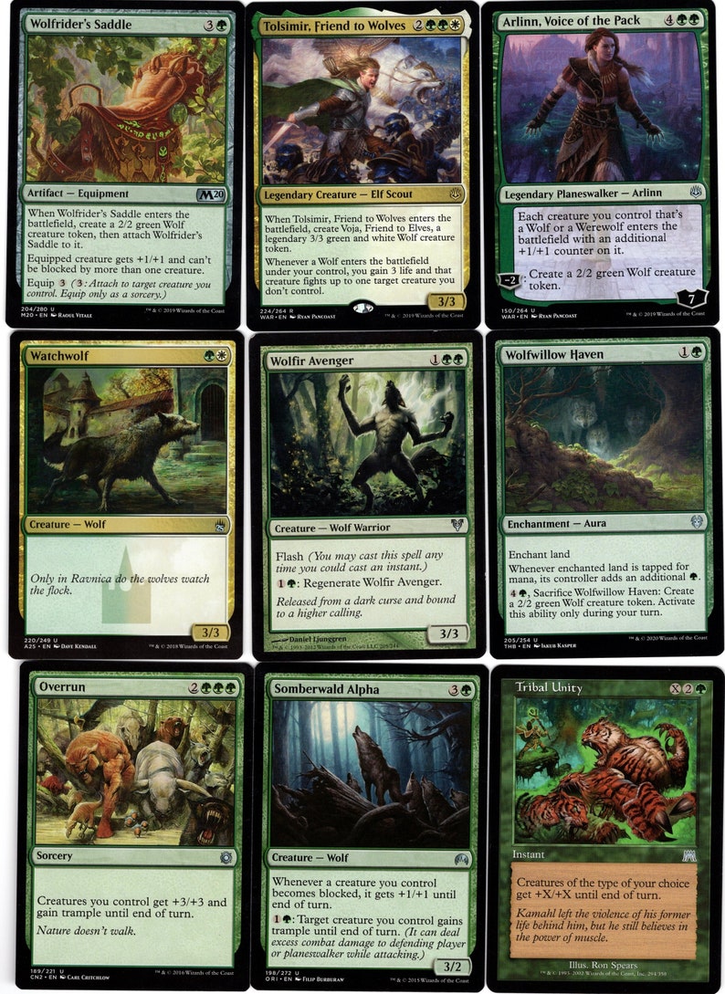 Tolsimir Friend to Wolves-100 Card Commander Deck-magic the - Etsy