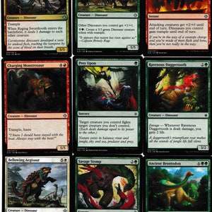 60 Card Deck-deadly Dinos-rtp-burning Sun's Avatar-rares-magic MTG ...