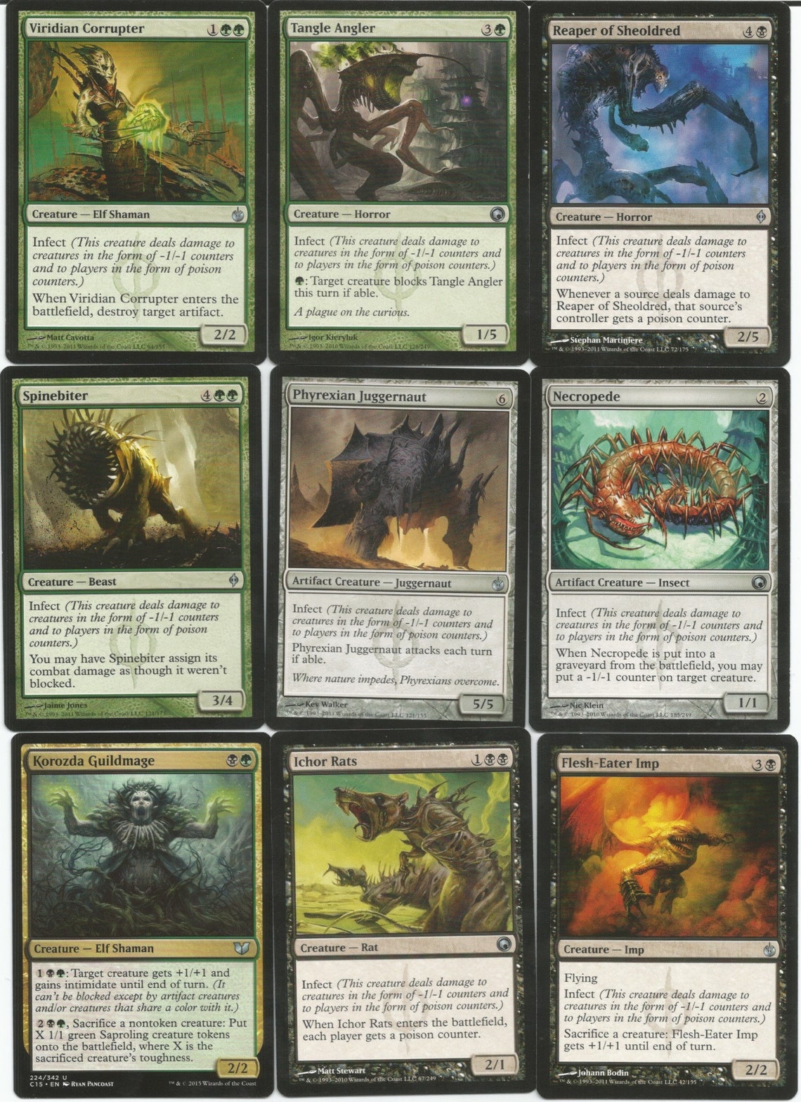 EDH Infect Deck Golgari MTG Magic the Gathering Commander - Etsy