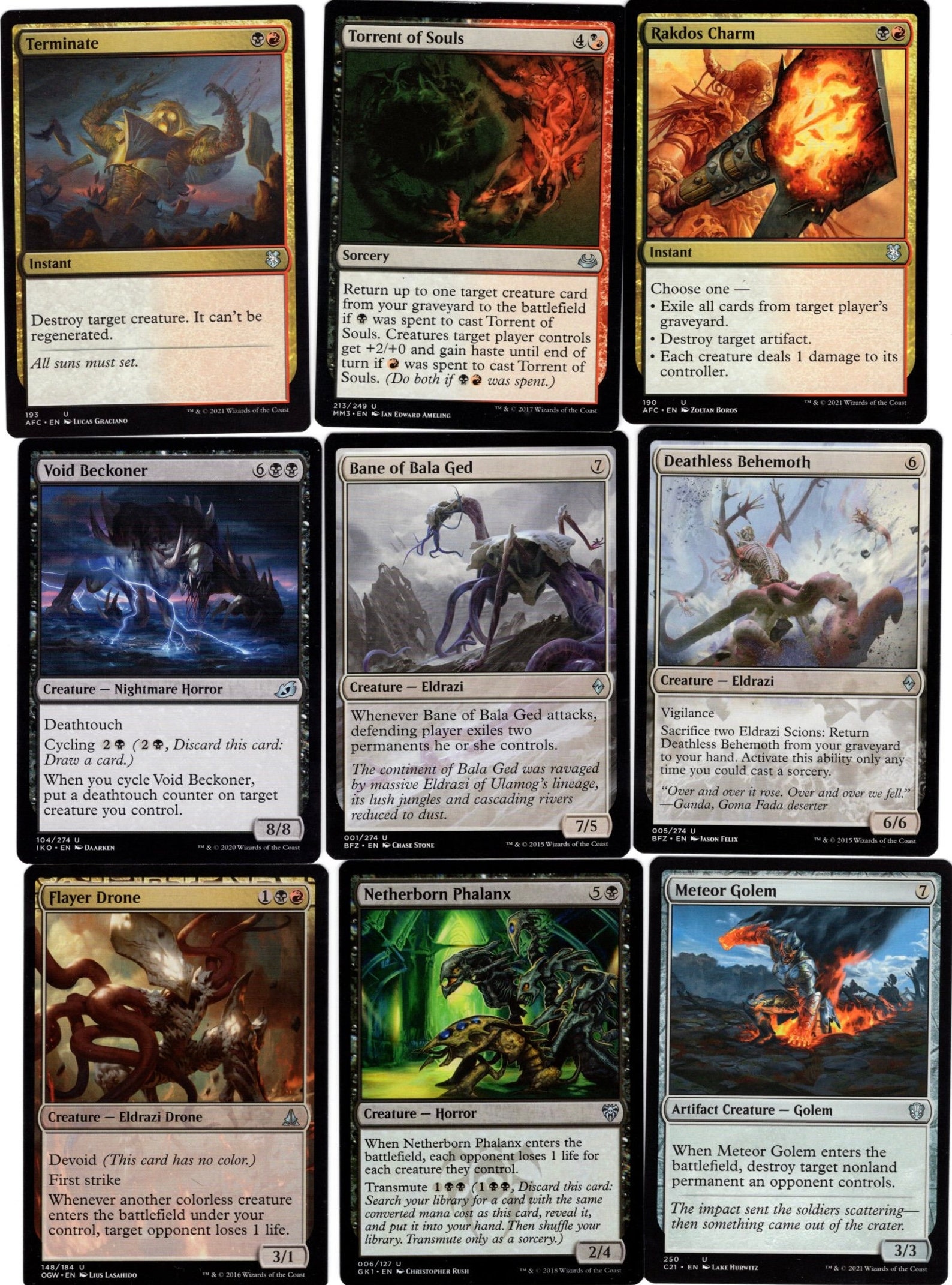 Eldrazi Rakdos-100 Card Edh/commander Deck-mtg-mythics-rares-magic the ...