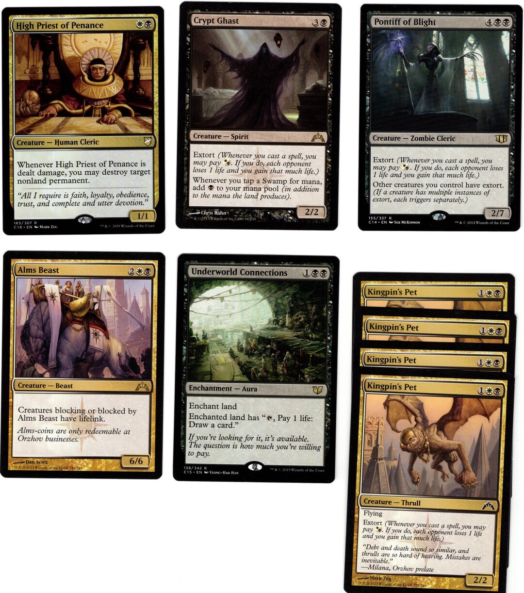 Extort Black White * Pontif of Blight * Custom 60 Card Magic Deck * MTG ...